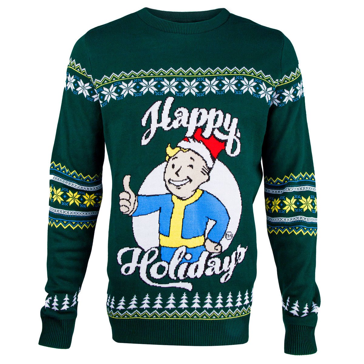 Fallout Vault Boy Knitted Christmas Jumper – GeekCore