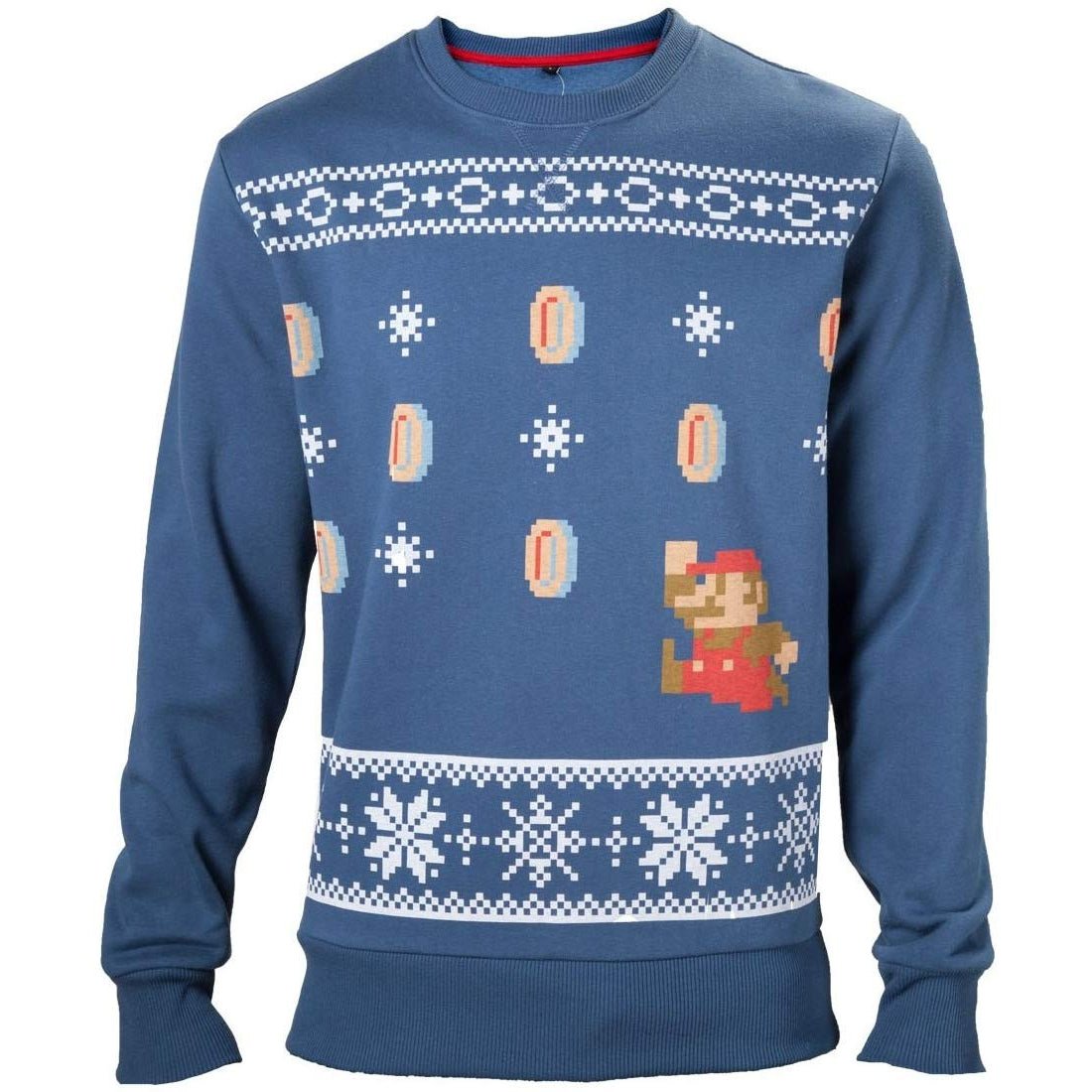 Nintendo Super Mario Bros Classic Blue Christmas Sweater – GeekCore